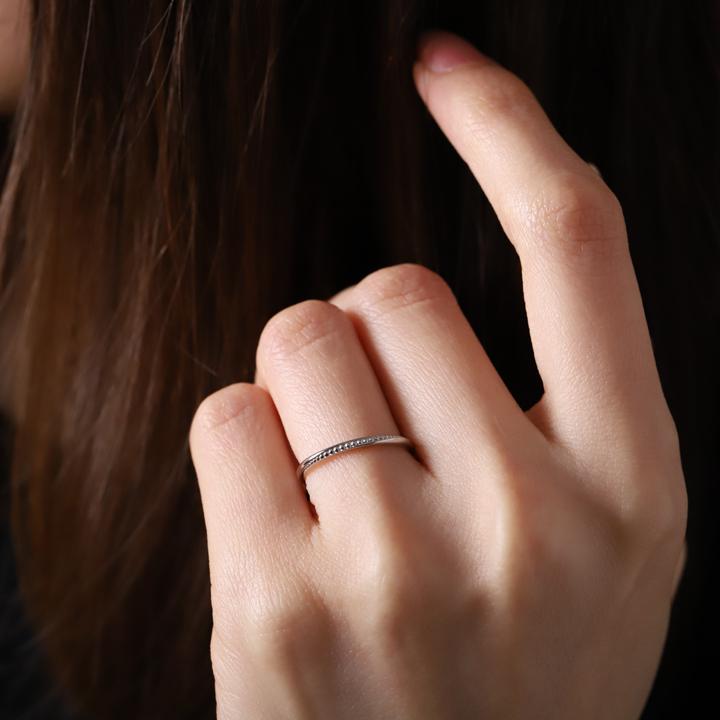 DEVAS 【2000円OFF 5/15-18まで】 プラチナリング 指輪 プラチナ リング メンズ ミルグレイン ミル打ち 1.3mm幅 PT950 pt レディース プラチナ指輪 ...