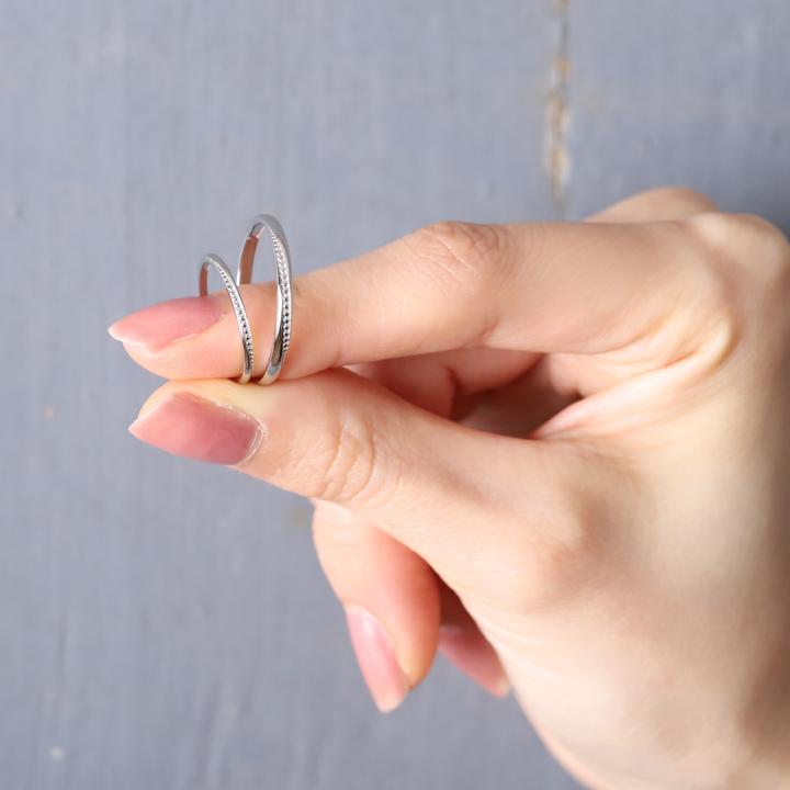 DEVAS 【2000円OFF 5/15-18まで】 プラチナリング 指輪 プラチナ リング メンズ ミルグレイン ミル打ち 1.3mm幅 PT950 pt レディース プラチナ指輪 ...