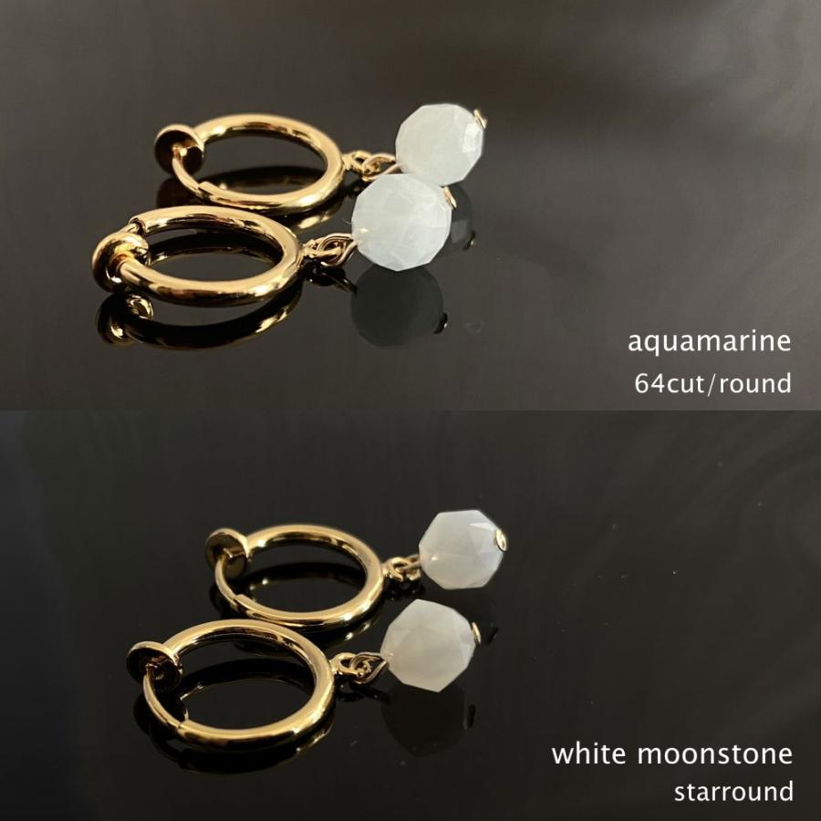6mm 天然石 カットラウンド ピアス イヤリング 10タイプ ニッケルフリー K14GP : LuneJewelry - 通販 - Yahoo!ショッピング