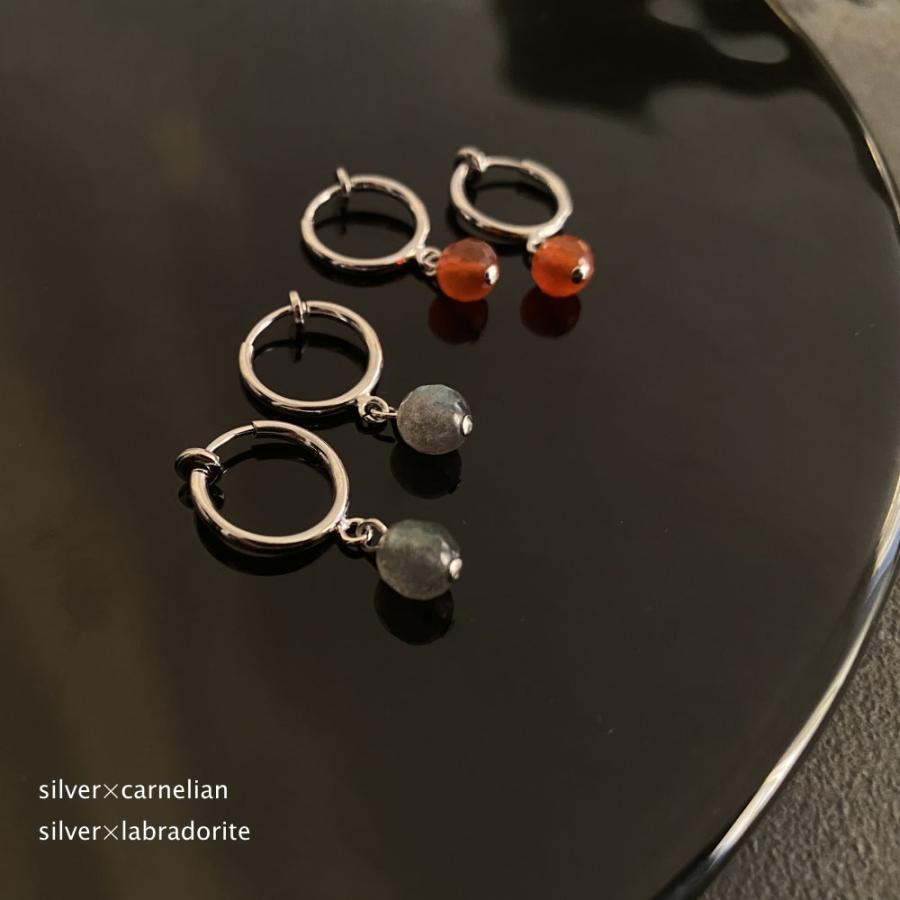 6mm 天然石 カットラウンド ピアス イヤリング 10タイプ ニッケルフリー K14GP : LuneJewelry - 通販 - Yahoo!ショッピング
