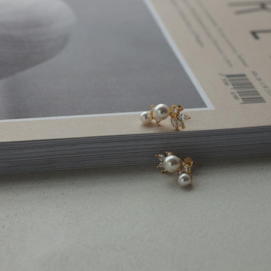 silver925 ビジューパールピアス K14GP シンメトリー シルバー 925 ムーン スタッド : LuneJewelry - 通販 - Yahoo!ショッピング