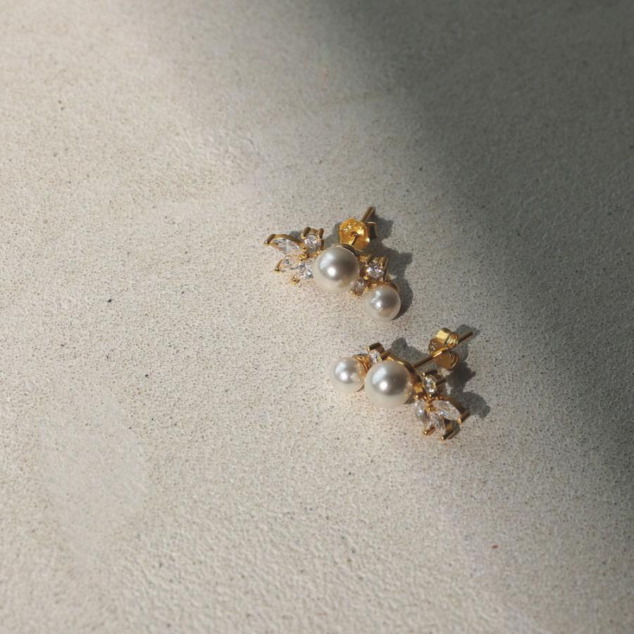 silver925 ビジューパールピアス K14GP シンメトリー シルバー 925 ムーン スタッド : LuneJewelry - 通販 - Yahoo!ショッピング