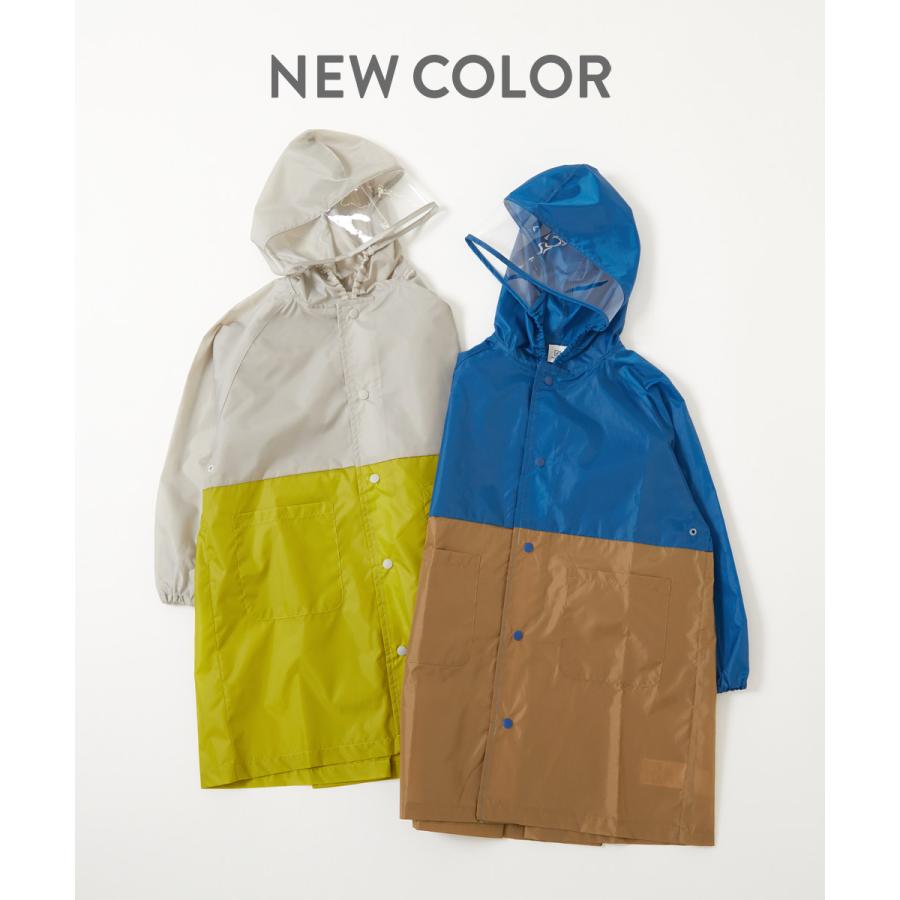 子供服 ランドセル対応 袖丈を調整できる バイカラーレインコート(リフレクター付き)キッズ ベビー 男の子 女の子 レインウェア デビロック devirock :160UGD020 ...