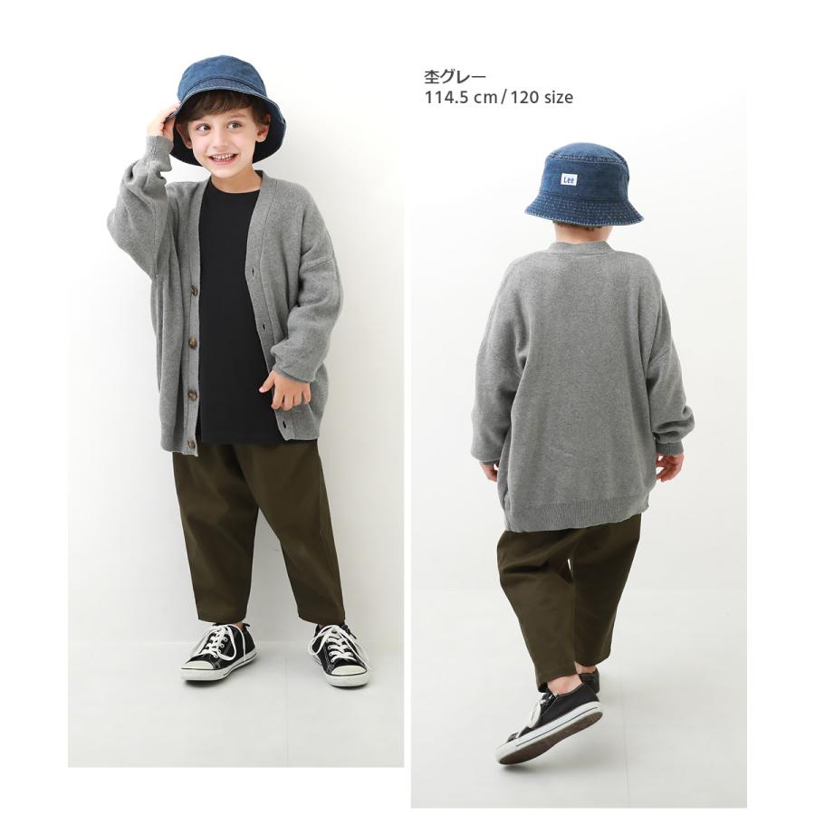 devirock カーディガン トップス 綿100% 洗える ビッグシルエット コットンニットカーディガン キッズ 子供服 男の子 女の子 デビロック 25aw_louter ...