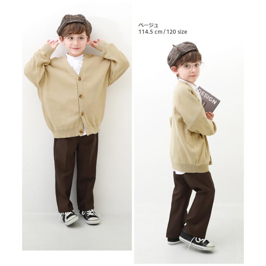 devirock カーディガン トップス 綿100% 洗える ビッグシルエット コットンニットカーディガン キッズ 子供服 男の子 女の子 デビロック 25aw_louter ...