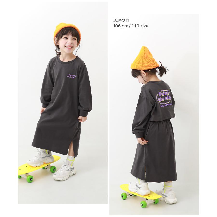 devirock ワンピース キッズ 子供服 女の子 綿100% バックデザイン 長袖ワンピース 100 110 120 130 140 150 160 デビロック : devirock ...