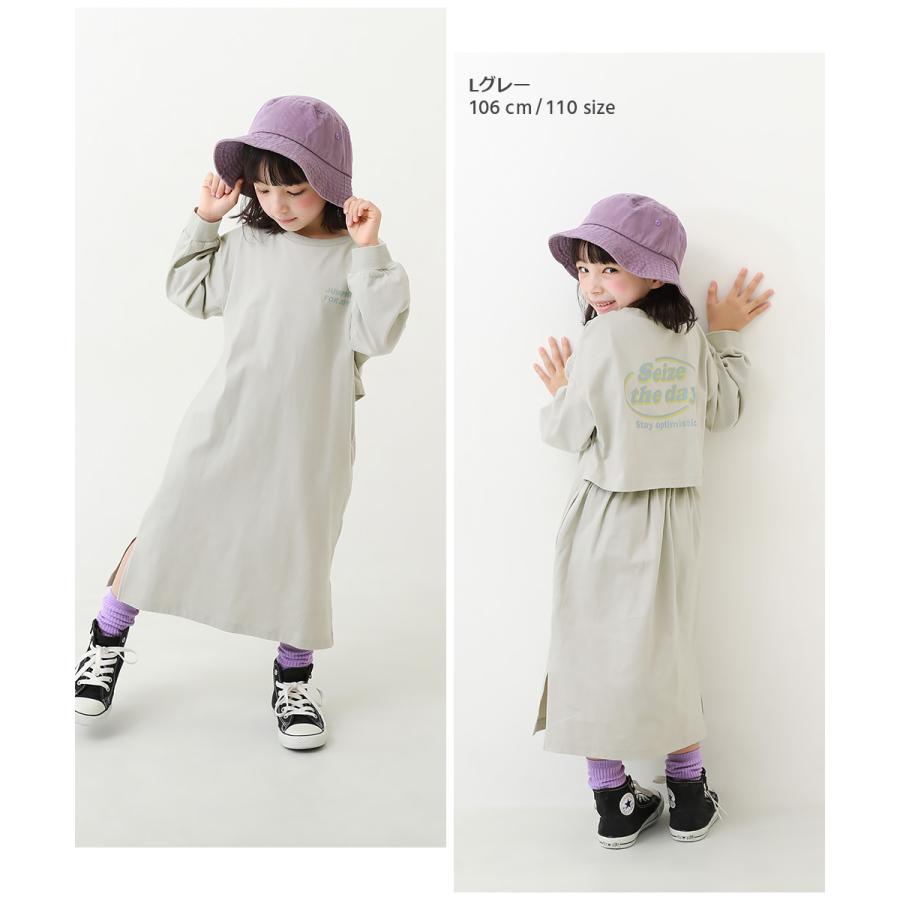 devirock ワンピース キッズ 子供服 女の子 綿100% バックデザイン 長袖ワンピース 100 110 120 130 140 150 160 デビロック : devirock ...