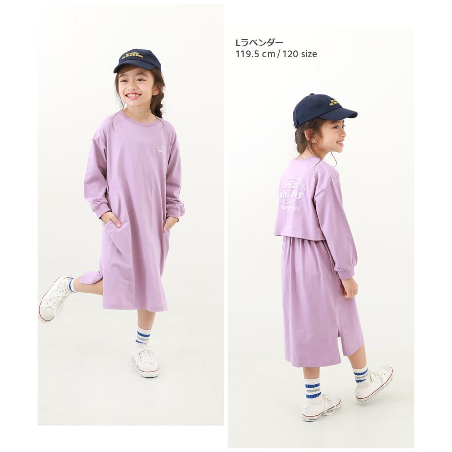 devirock ワンピース キッズ 子供服 女の子 綿100% バックデザイン 長袖ワンピース 100 110 120 130 140 150 160 デビロック : devirock ...