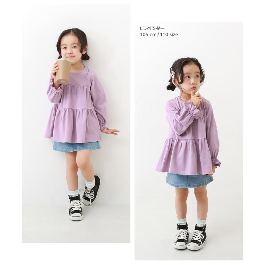 子供服 ティアード長袖チュニック キッズ 女の子 長袖Tシャツ ロンT トップス 長袖 devirock デビロック :162GTP003:devirock Yahoo!ショッピング店 ...