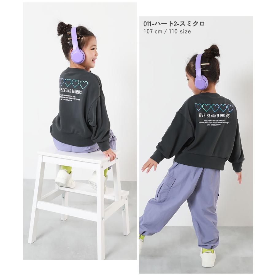 devirock トレーナー キッズ スウェット デビラボ ガールズ プリント クロップド丈 子供服 女の子 トップス ベビー服 100 110 120 130 140 150 160 デビ ...