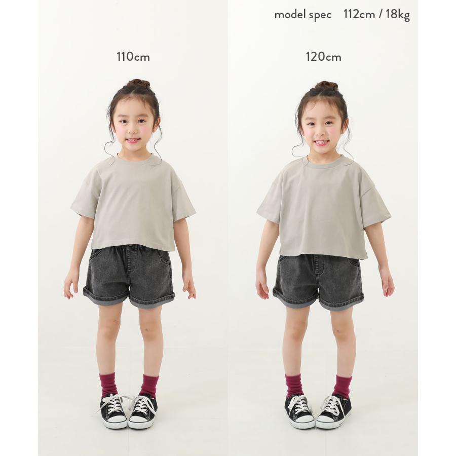 devirock（デビロック） Tシャツ トップス 綿100％ デビラボ ガールズ クロップド丈 プリント半袖Tシャツ キッズ 子供服 女の子 devirock 25ss_ガールズトレンド ...