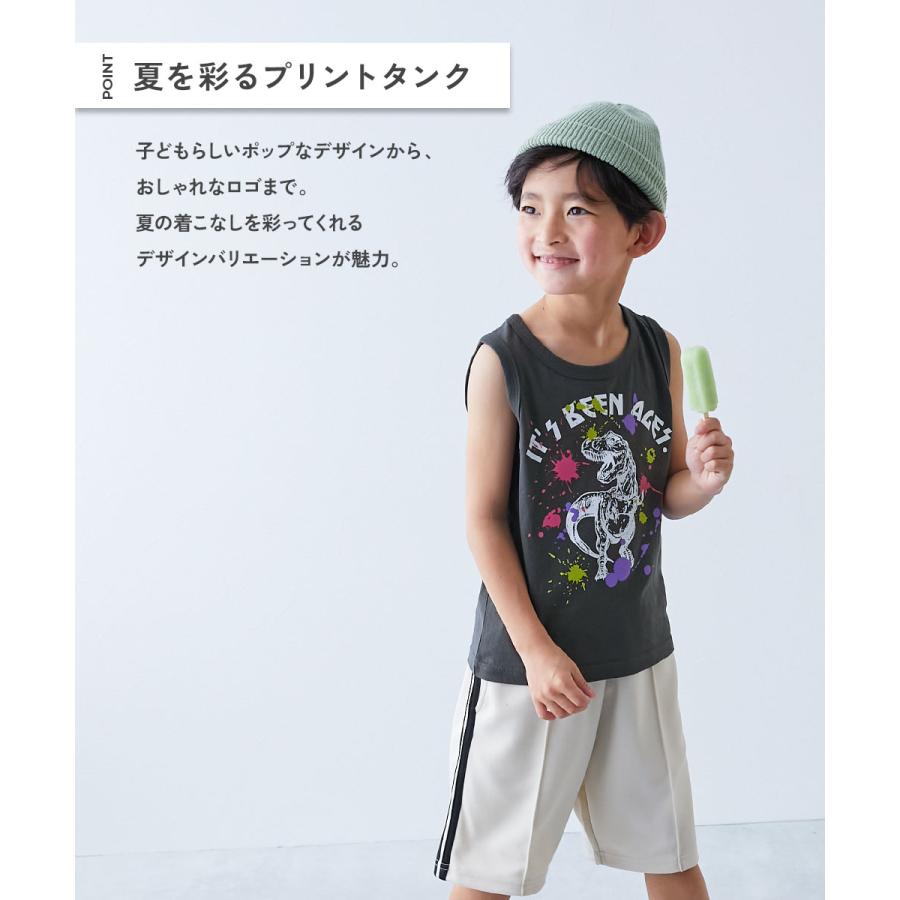 devirock ノースリーブ トップス タンクトップ 綿100％ デビラボ プリントタンクトップ キッズ ベビー服 子供服 男の子 女の子 デビロック : devirock Yahoo ...