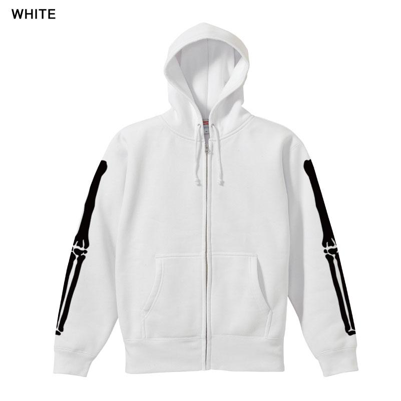 zipパーカー 裏起毛 BONES スカル 袖プリント トップス ジップアップ メンズカジュアル ストリート 5620 : DEXTER ...