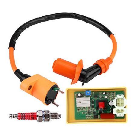 Ignition Coil Set, 6 Pin CDI Adjustable DC Spark Plug Kit Coil Ignition ...