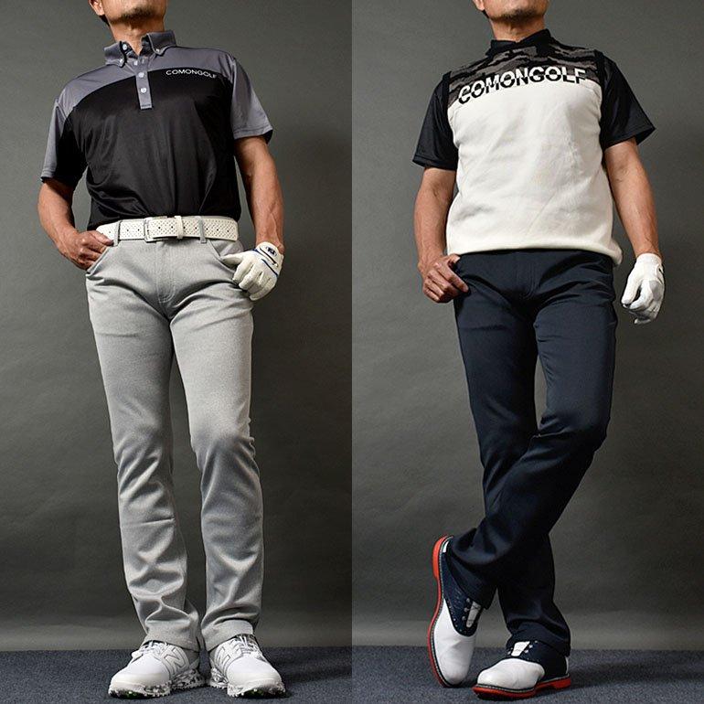COMONGOLF（コモンゴルフ） ゴルフウェア 夏 秋冬 ゴルフパンツ ゴルフ おしゃれ 裾上げ 大きいサイズ ストレッチ ズボン スリット 春 サンタリート CG-22040 : サンタ ...