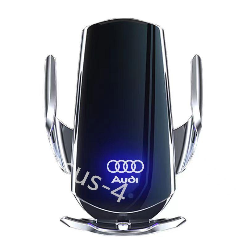 Audi Q2/A6L/A7/A4L/A5/A3/Q5L/Q3/Q2L/A8L/Q7/Q8 専用デザイン ワイヤレス急速充電スマホホルダー iPhone/Android対応自動開閉 車載 ...