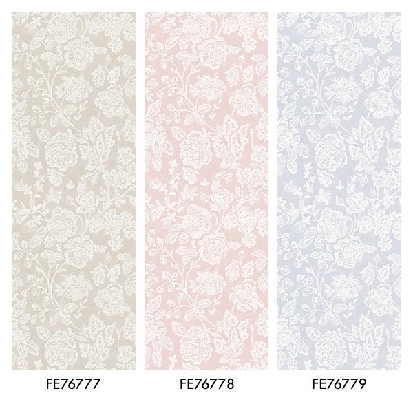 サンゲツ 壁紙 クロス のり付き DIY リフォーム ファイン 花柄 レース エレガント クラシック ベージュ ピンク ブルー FE76777 FE76778 50cm : digipri.o ...