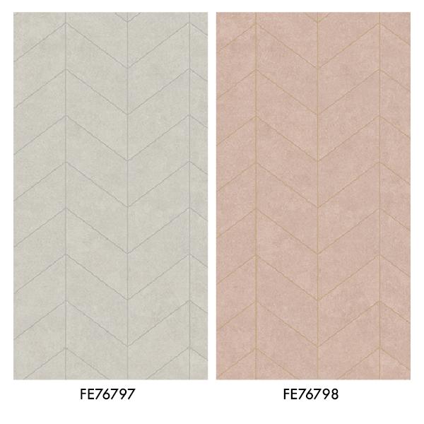 壁紙 クロス のり付き DIY リフォーム サンゲツ ファイン 幾何学 シンプル メタリックライン アクセント グレー ピンク FE76797 FE76798 50cm : gfe76797 ...