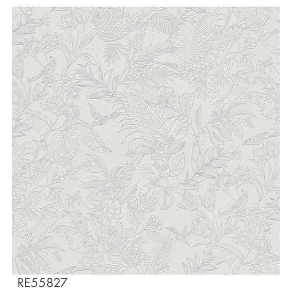 壁紙 クロス のり無し DIY 植物 ボタニカル ホワイト イエロー 抗菌 表面強化 撥水 サンゲツ RESERVE2022-2024 RE55827(RE53460) RE55828 ...