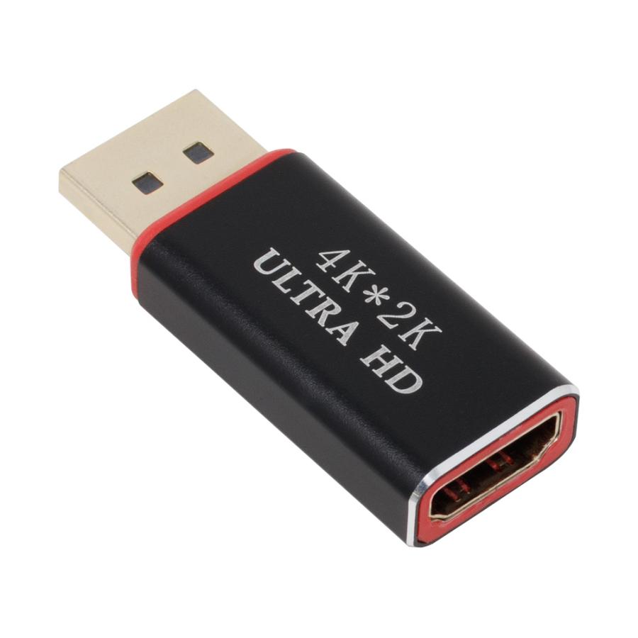 DisplayPort - HDMIパッシブ変換アダプタ AINEX ADV-DPHD 出力変換 4K ブラック レッド : Digital ...