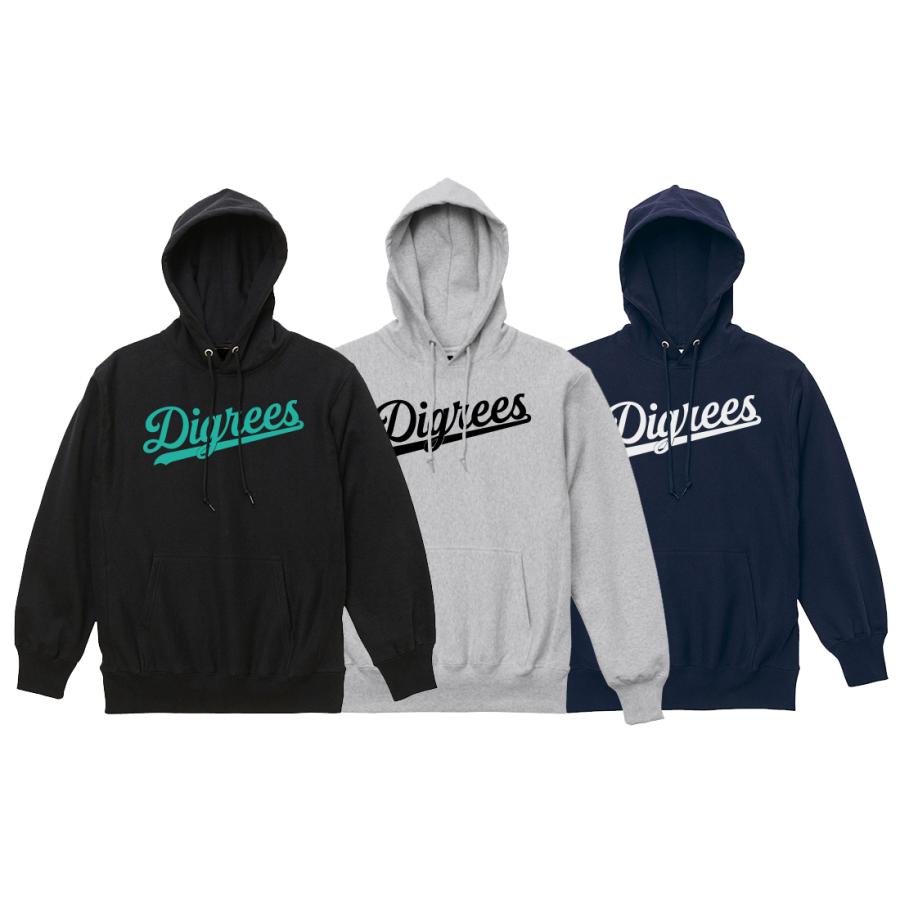 DIGREE Heavyweight Script Logo Hooded Sweatshirt Pullover ディグリー ヘビーウェイト ...