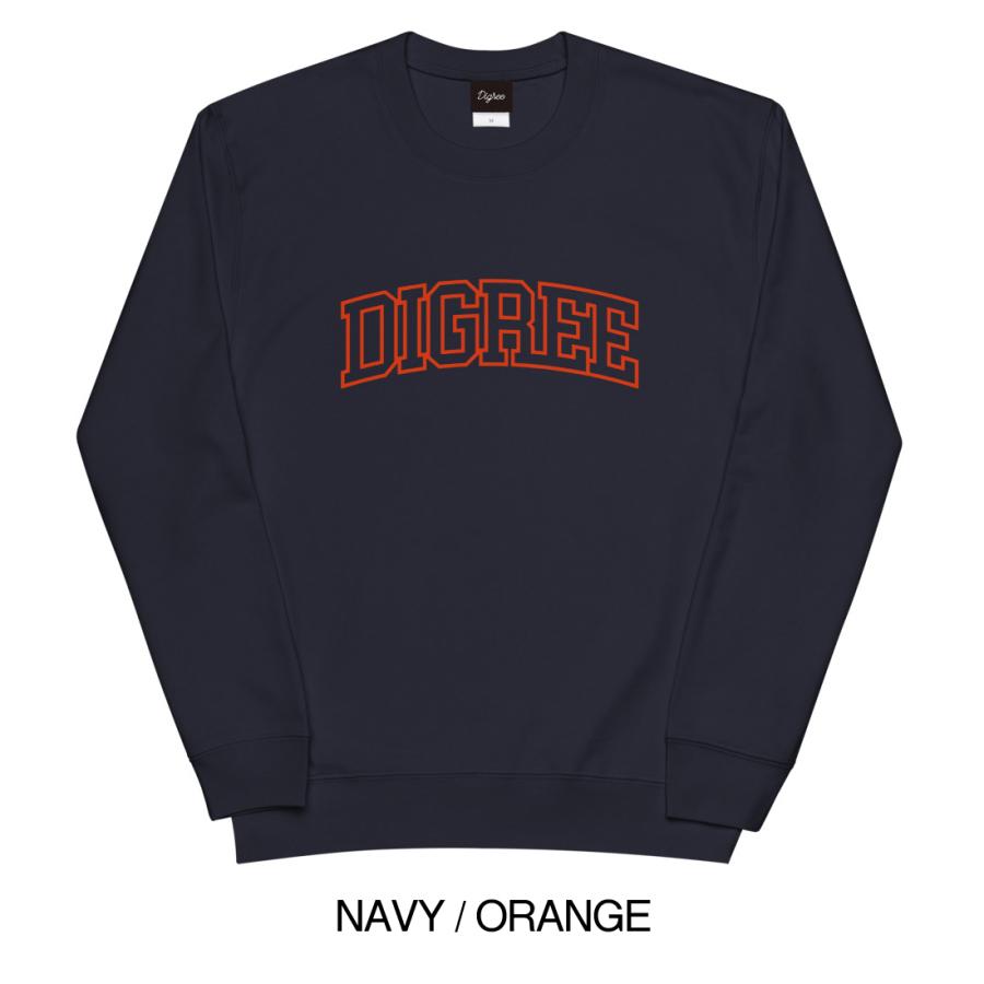 DIGREE Outline Logo Crewneck Sweatshirt ディグリー アウトライン ロゴ クルーネック スウェット ...