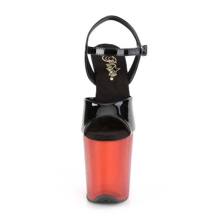 Pleaser 20 cm ヒール 厚底 キャバサンダル プリーザー 大きいサイズ ハイヒール ストラップ スモーク 黒 ブラック 赤 レッド エナメル レディース メンズ 取寄 ...