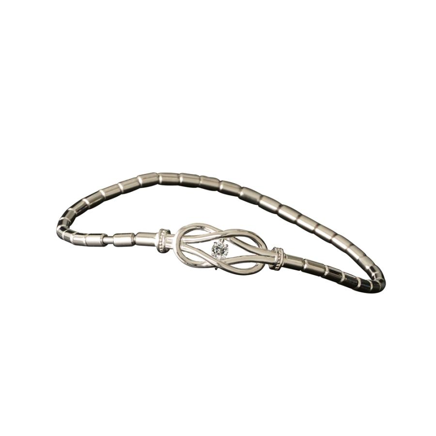 ジュエリー アクセサリー ダイヤモンド ダンシングダイヤ 日本製 YG PT K18 Pt/K18 0.1ctダイヤ ストレッチバングル J68613 :1110203053:ディノス ...