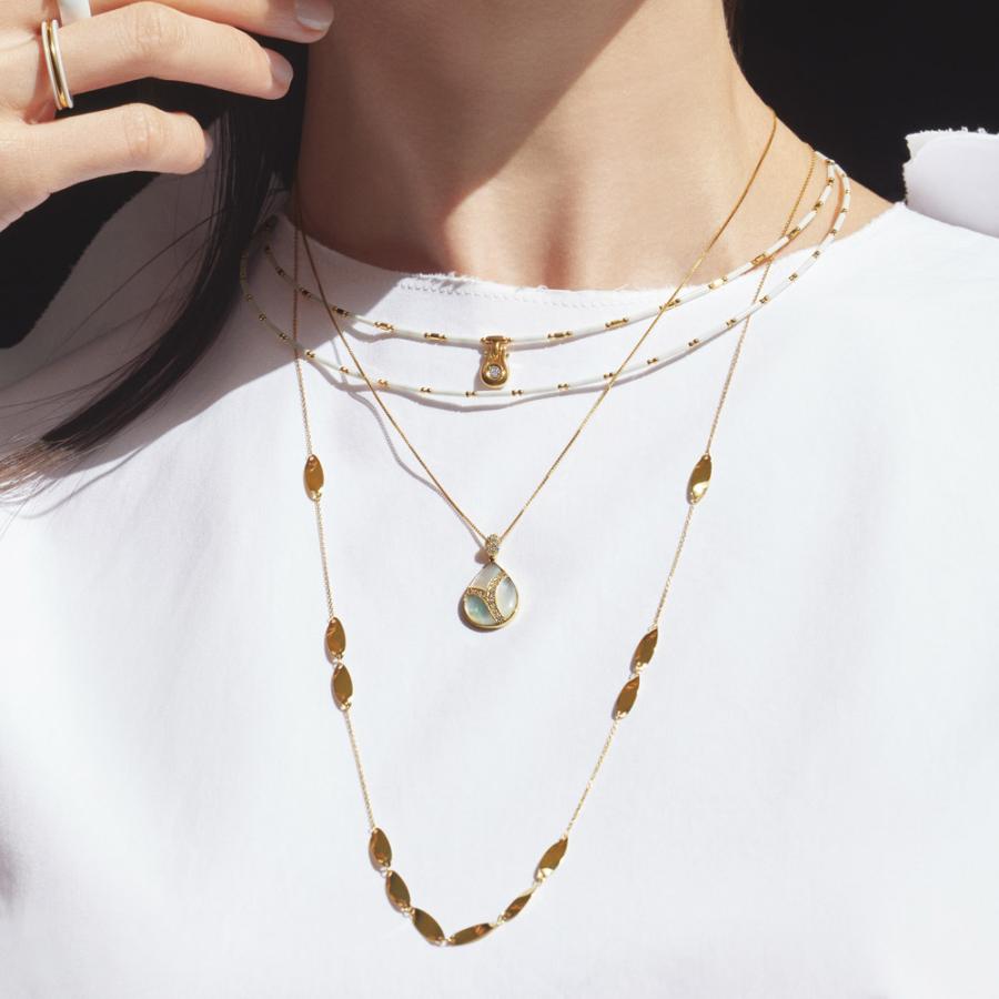 ジュエリー アクセサリー ゴールド製 K18 ツイストデザインロングネックレス（70cm） J67705 : 1110203079 : ディノス Yahoo!ショッピング店 - 通販 ...