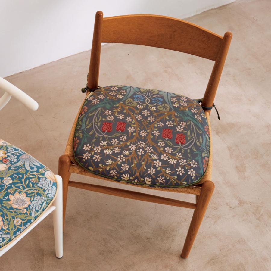 dinos カバー類 椅子 ≪ノーマルタイプ≫ モリスデザインスタジオ ジャカード織シートクッション〈ブラックソーン〉 512014 ...