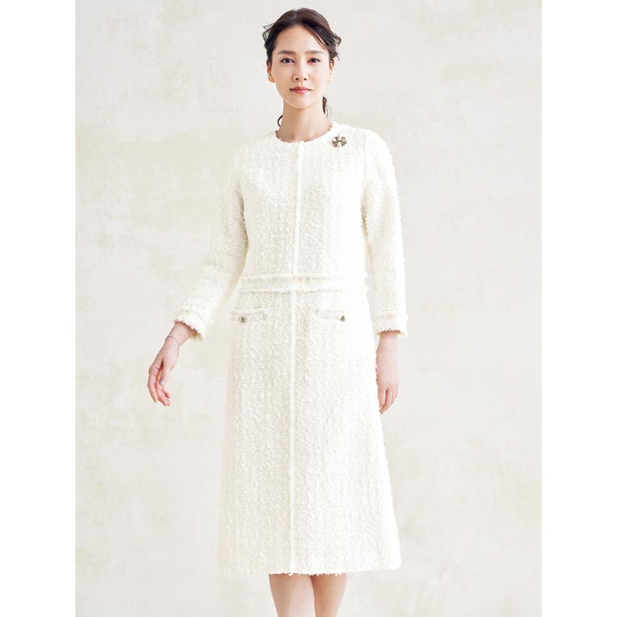 dinos ワンピース チュニック お出かけ フォーマルワンピース ファンシーツイードワンピース 336706 : ディノス Yahoo!ショッピング店 - 通販 - Yahoo!ショッピング