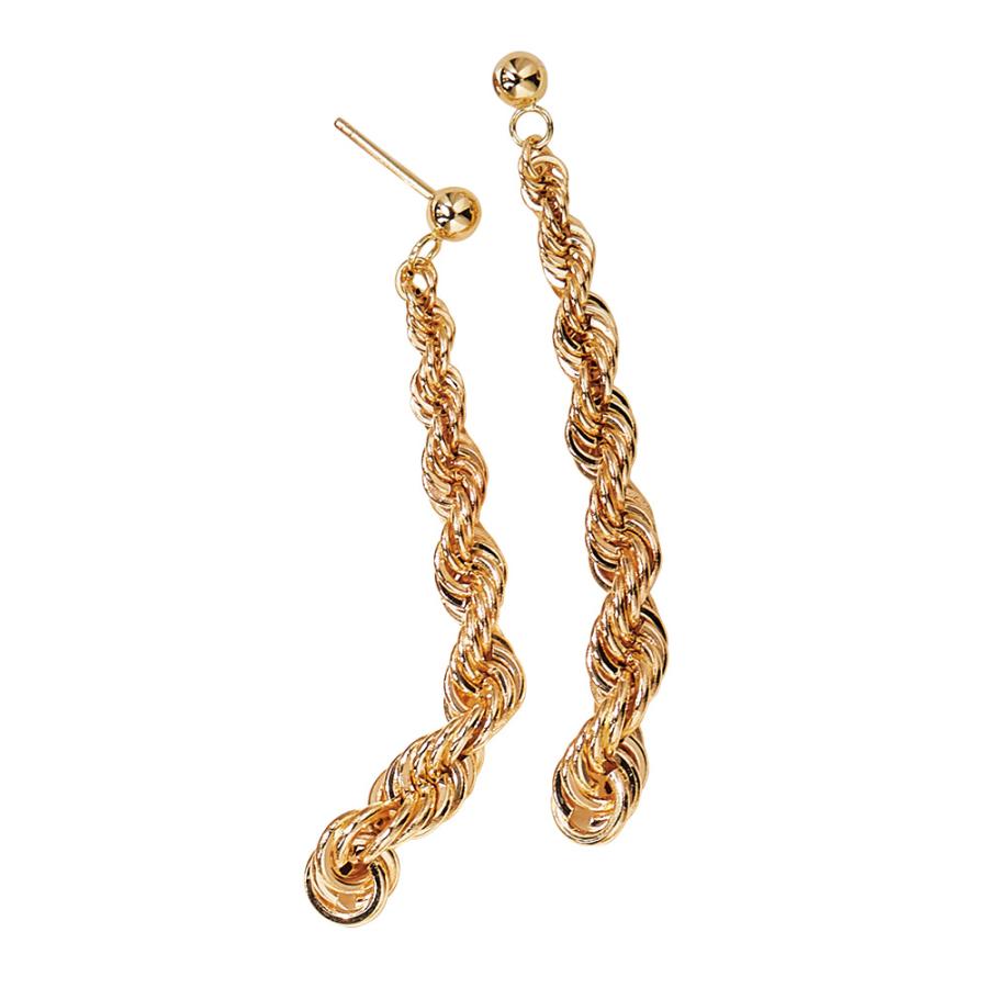 dinos ジュエリー アクセサリー ゴールド製 K14 ロープチェーン ピアス 297004 : ディノス Yahoo!ショッピング店 - 通販 - Yahoo!ショッピング