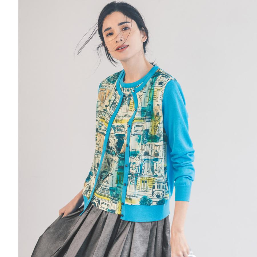 dinos トップス プリント 柄トップス パリ街並みプリントニットシリーズ プルオーバー（日本製） 355902 : ディノス Yahoo ...