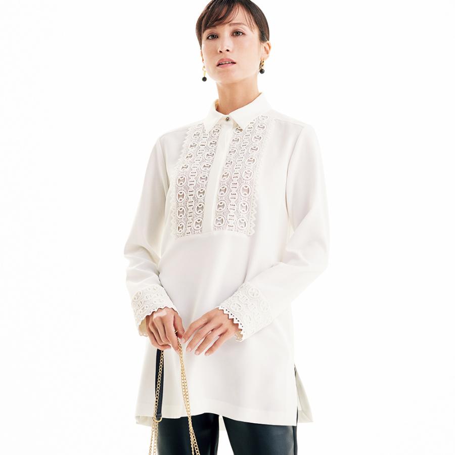 dinos ワンピース チュニック ケミカルレース使い トリアセテート混 332102 : ディノス Yahoo!ショッピング店 - 通販 ...