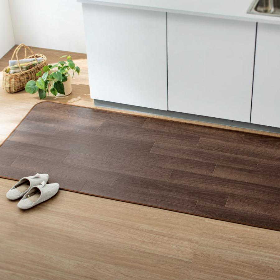 キッチンマット カーペット ラグ マット 防汚 抗菌 日本製 防水 はっ水 デザイン - ≪約50×210cm≫ サンゲツ プリントキッチンマット ウッド調 863412 : ...