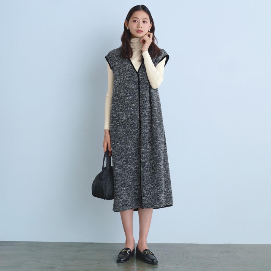 dinos フリンジ使い ツイード調 ジャンパースカート スカート 104001 : ディノス Yahoo!ショッピング店 - 通販 - Yahoo!ショッピング