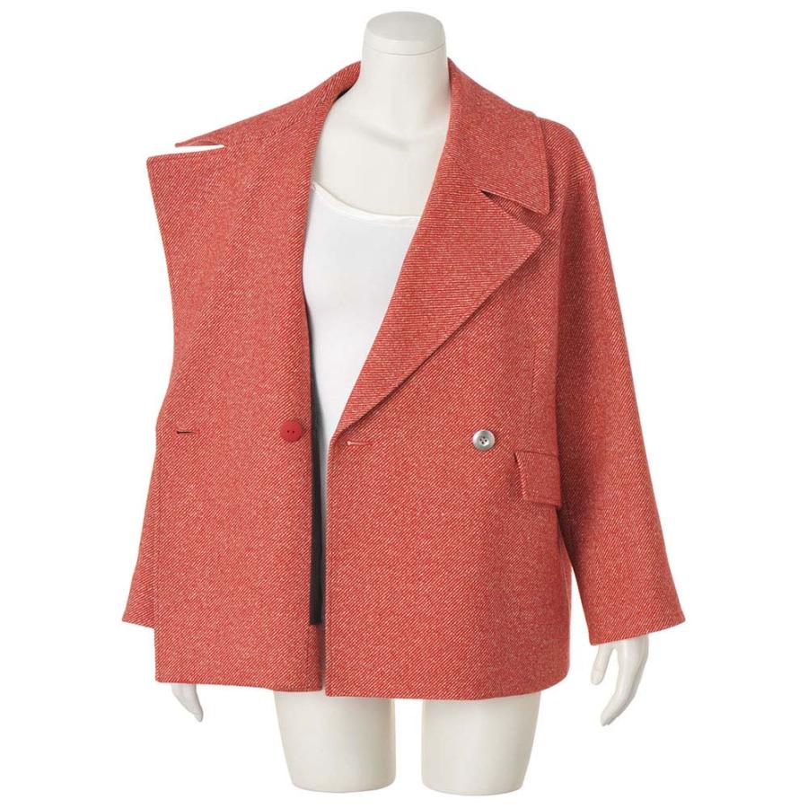 dinos（ディノス） 尾州産 ウールシルク混 ツイードジャケットコート