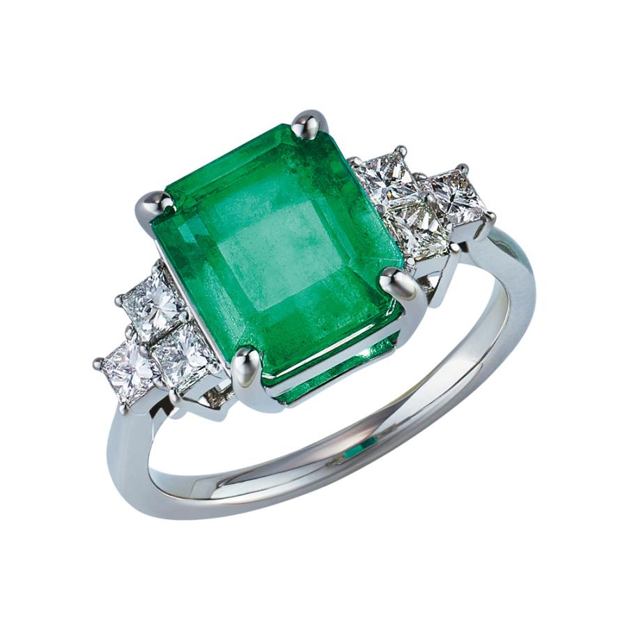 dinos ジュエリー アクセサリー プラチナ製 Pt 3ct エメラルド ダイヤ リング J76177 : ディノス Yahoo!ショッピング店 - 通販 - Yahoo!ショッピング