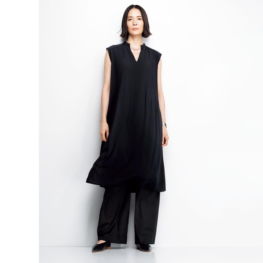 dinos ワンピース チュニック マキシワンピース ロングワンピース プリーツ使いロングチュニック 338601 : ディノス Yahoo!ショッピング店 - 通販 - Yahoo!ショッピング