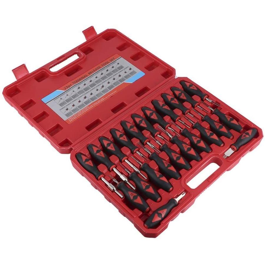 ターミナル取り外しキット 自動車 カプラー外しツール ターミナルリリース 端子除去ツール 23PCS/セット アルミニウム合金+ゴム 収納ケ :20210430122443-00280 ...