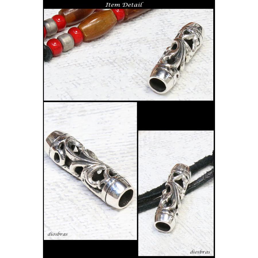 ビーズ シルバー シルバー925 アクセサリー ハンドメイド パーツ アラベスク トライバル 唐草 縦31 6mm 直径9.3mm 穴径6.2mm : dp-557-gt : diosbras ...