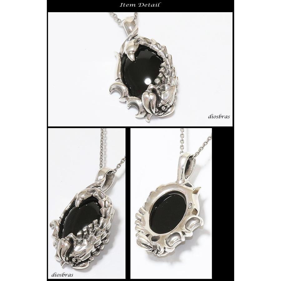蠍 オニキス ペンダント トップ ネックレス シルバー 925 蠍 オニキス ペンダント トップ ネックレス シルバー 925