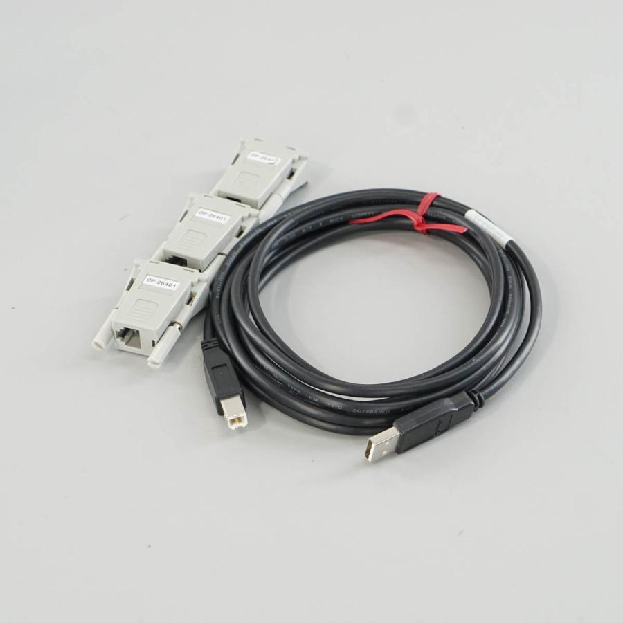 [PG]USED 8日保証 セット KEYENCE OP-35331 OP-26401 USBケーブル 変換アダプター[ST02554 ...