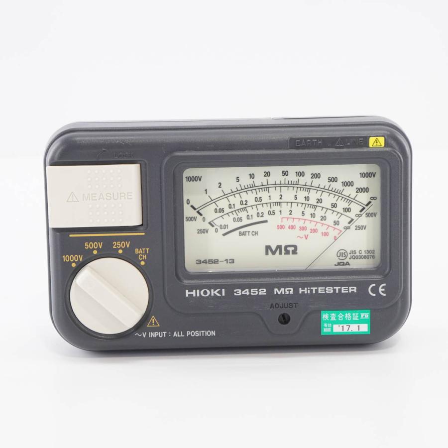 [DW]USED 8日保証 HIOKI 3452 MΩ HiTESTER メグオームハイテスター 9292[ST03106-0669 ...