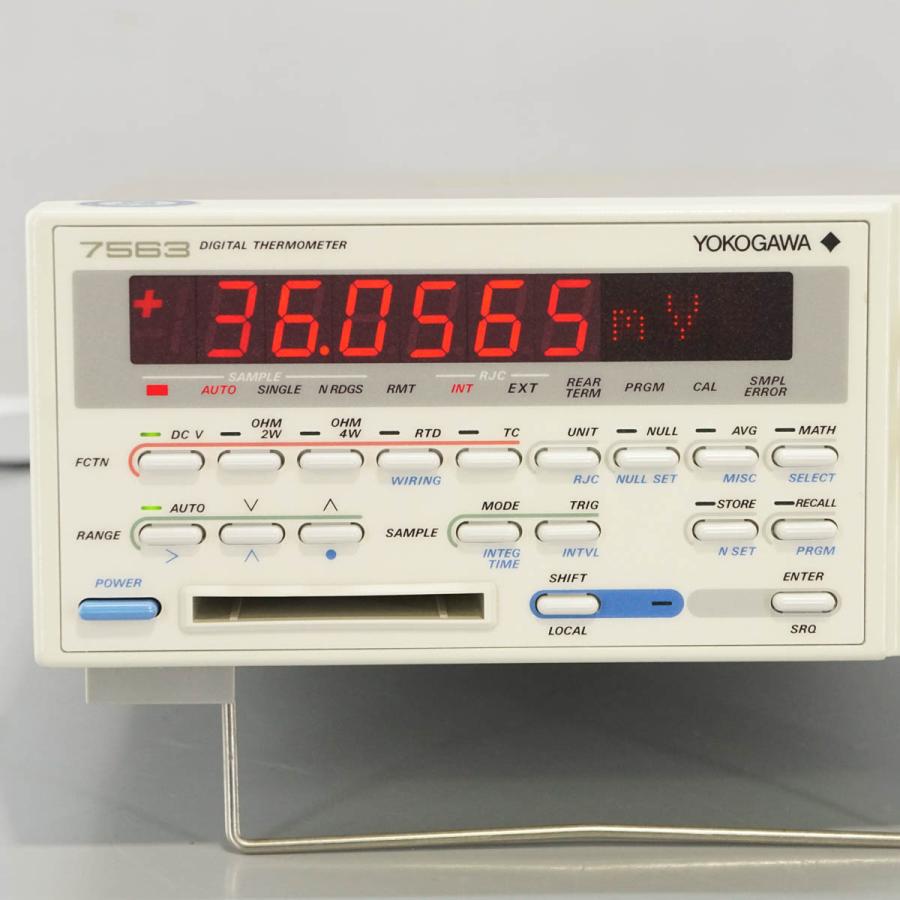 [DW]USED 2020年8月次回校正 YOKOGAWA 7563 756321-C-1/B/DA DIGITAL THERMOMETER デジタルサーモメーター 電源コード 取扱説明書 ...