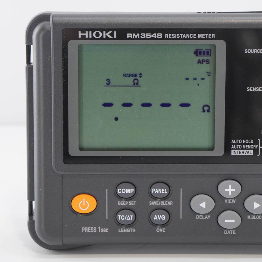 [SP]USED 30日保証 未使用に近い HIOKI RM3548 RESISTANCE METER L2107 Z2002 取扱説明書 ...