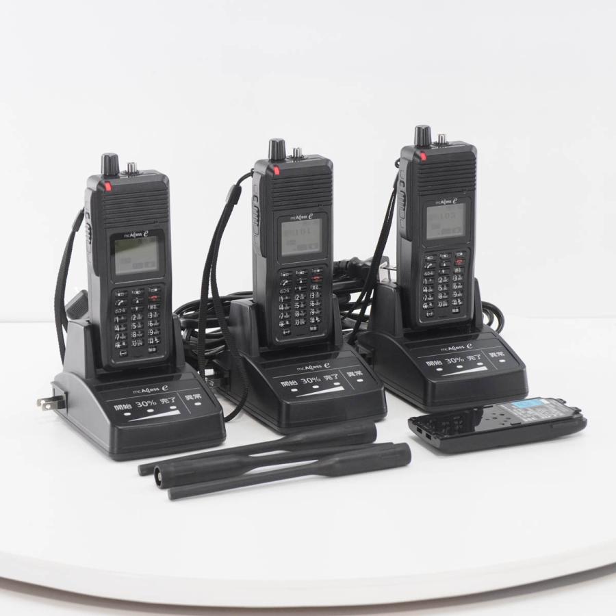 [PG]USED 8日保証 3台セット Panasonic EK-6180A mc ACCESS e MCA携帯機 携帯型無線機 EK-P55010A 充電器 電源コード[ST03758 ...