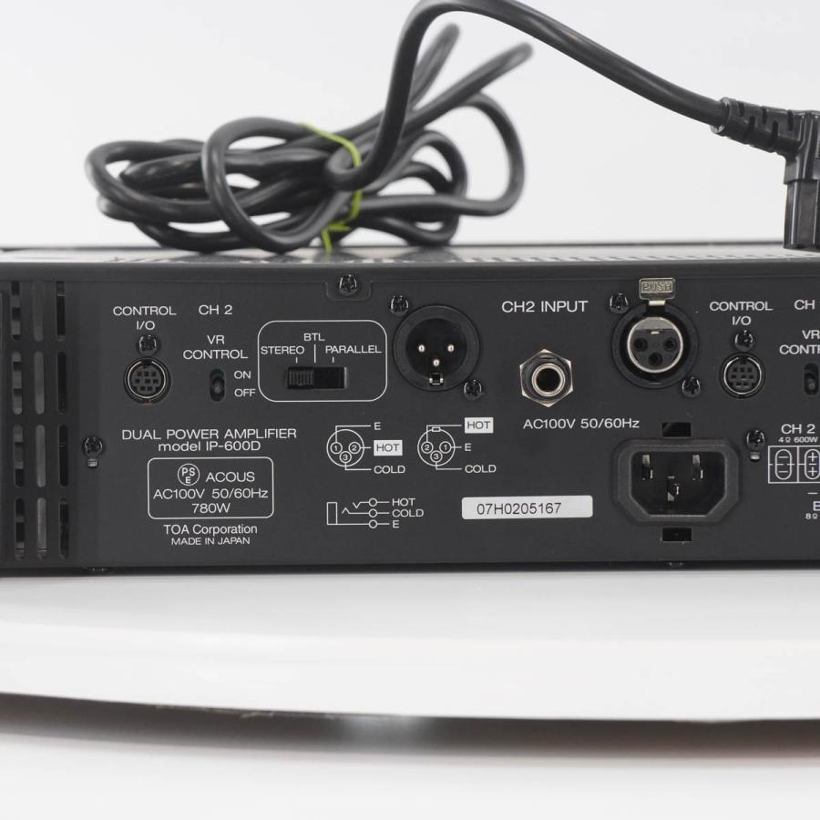 [PG]USED 8日保証 16台入荷 TOA IP-600D DUAL POWER AMPLIFIER パワーアンプ 電源コード ...