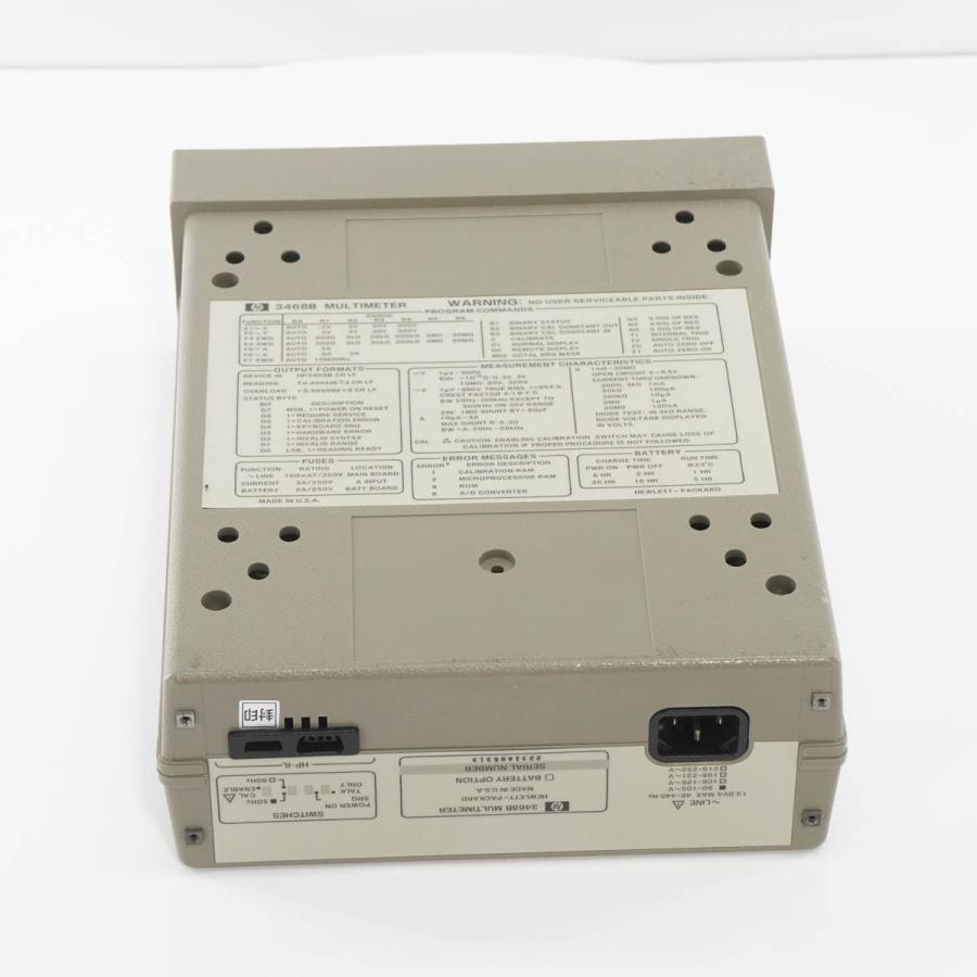 [JB]USED 現状販売 HP 3468B MULTIMETER マルチメーター[ST03767-0059] : DIRWINGSショップ - 通販 - Yahoo!ショッピング