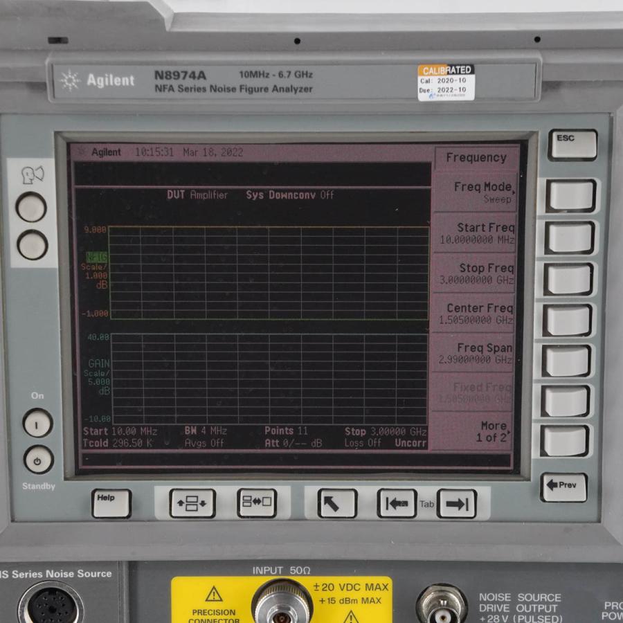 [DW]USED 8日保証 10/2020CAL Agilent N8974A NFA Noise Figure Analyzer ノイズフィギュアアナライザー OPT A6J 10MHz-6 ...